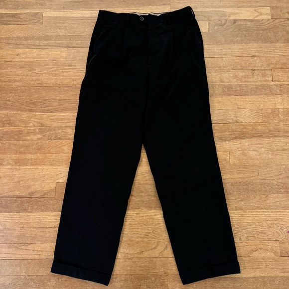 natural issue | Pants | Natural Issue Black Straight Leg Cuffed Khaki ...